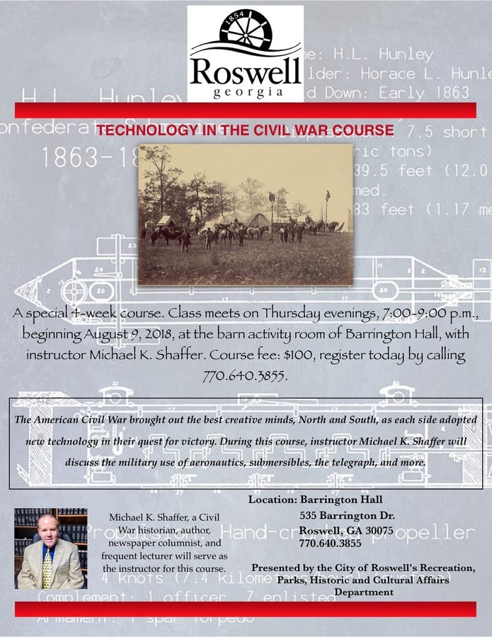 'Technology in the Civil War' Course Starts August 9! | Roswell, GA Patch
