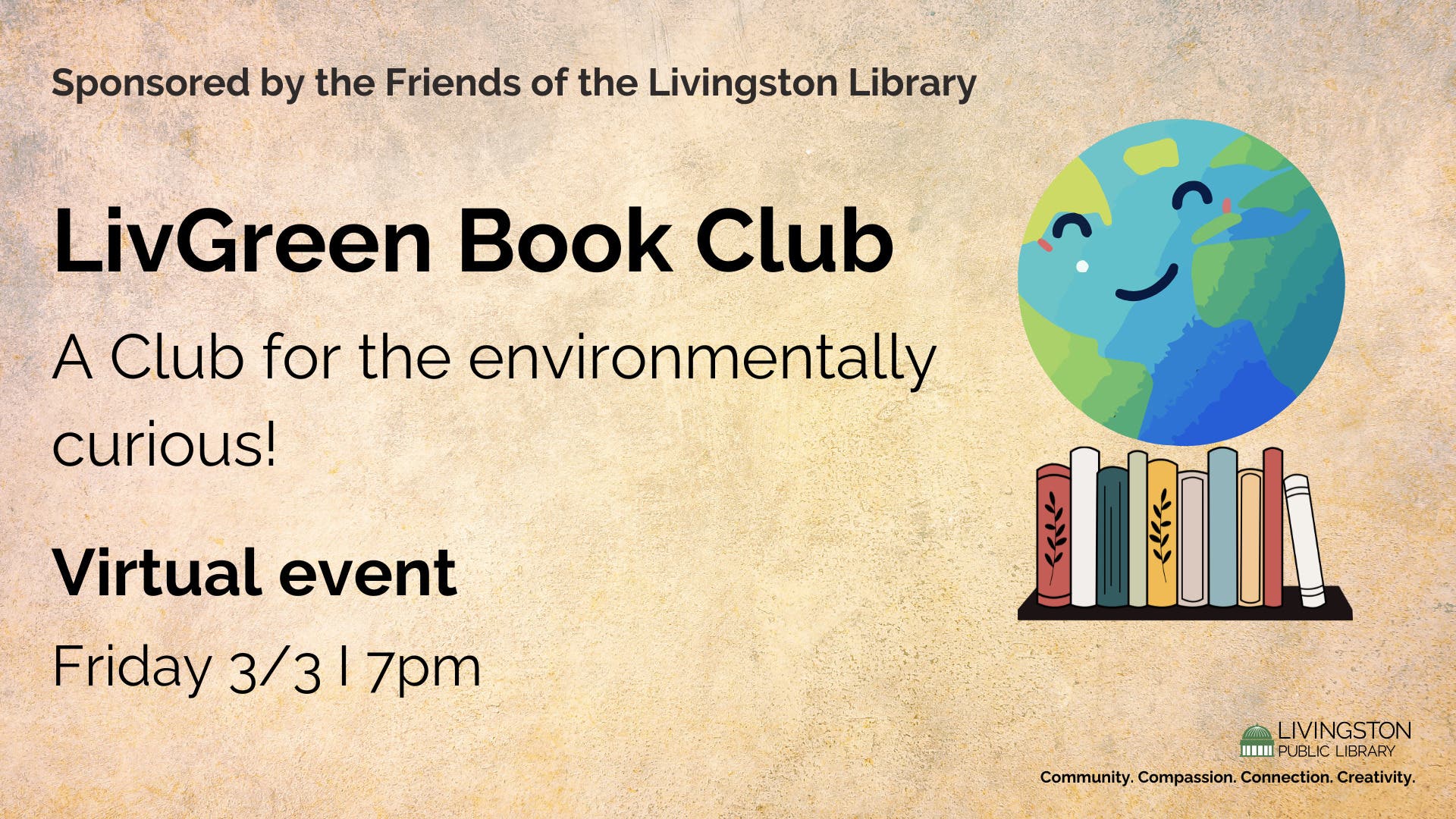 Mar 3 | LivGreen Book Club | Livingston, NJ Patch