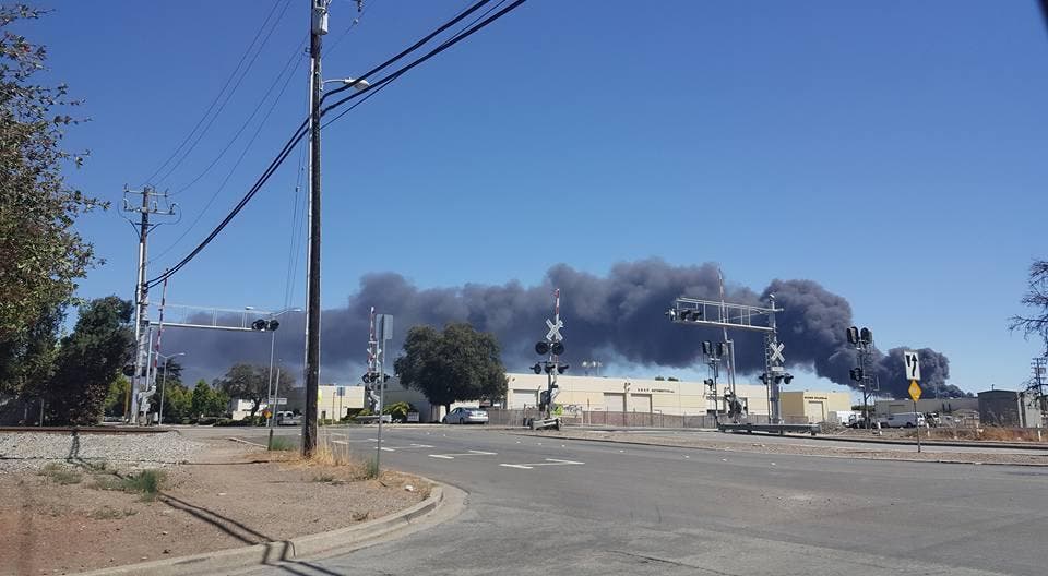 Firefighters Contain Large Fire at Newark Recycling Facility | Newark ...