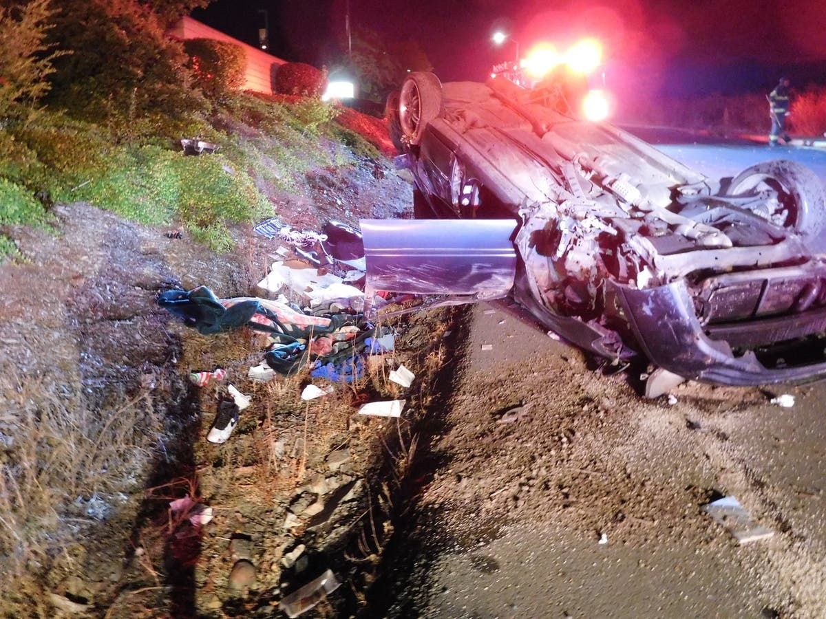 Spectacular Hercules Rollover Crash Injures 2 (Photos) | Pinole, CA Patch