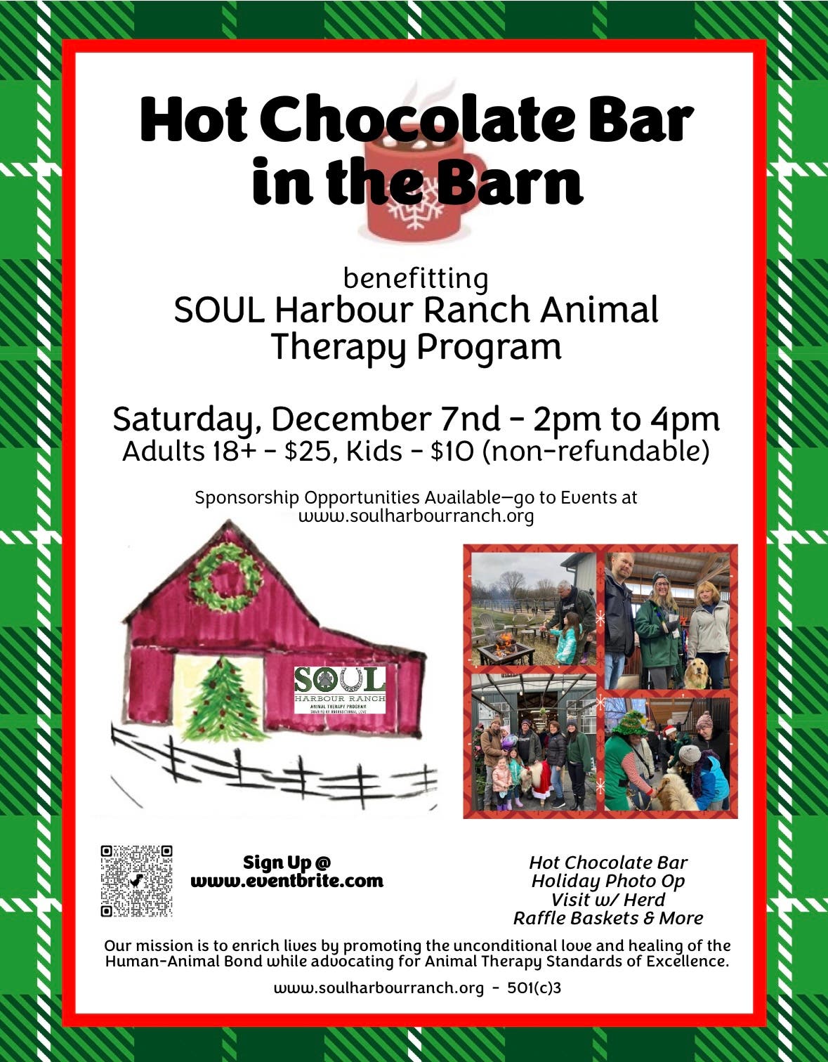 Dec 7 | Hot Chocolate Bar In The Barn at Soul Harbour Ranch | Crystal ...