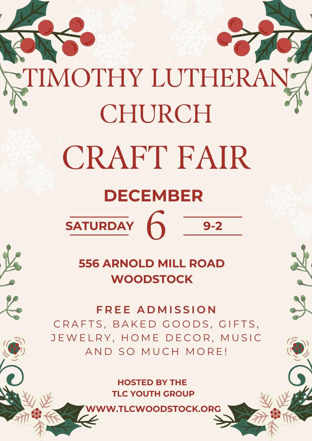 Dec 6 | Christmas Craft Fair at Timothy Lutheran Church | Woodstock, GA ...