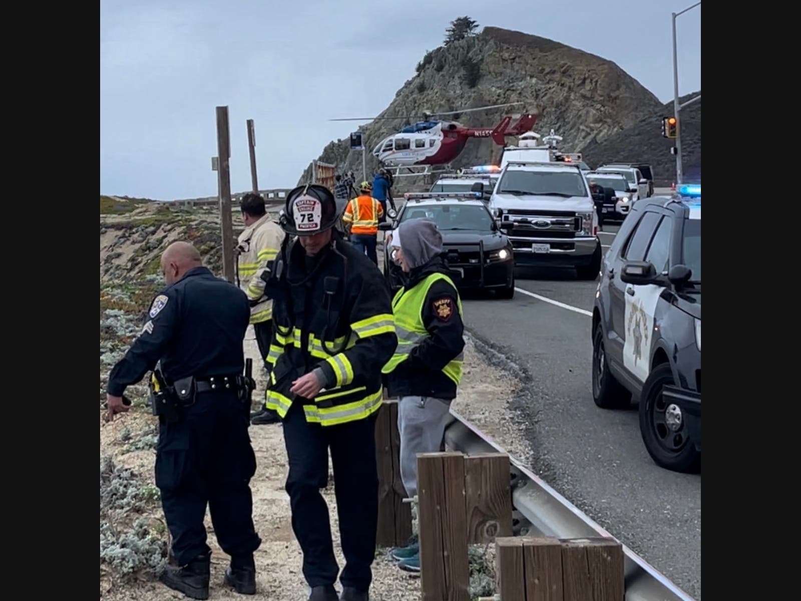 'Miracle' Rescue Saves 4 After 250-Foot Devil's Slide Plunge In Tesla ...