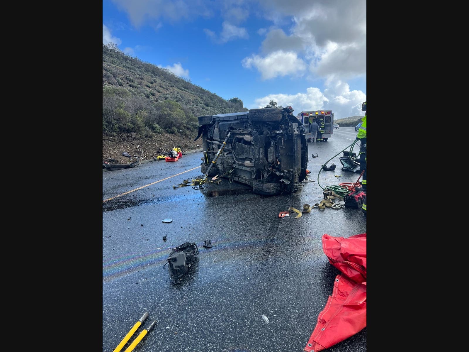 Infant Among 3 Rescued In Peninsula Freeway Rollover Crash | San Mateo ...