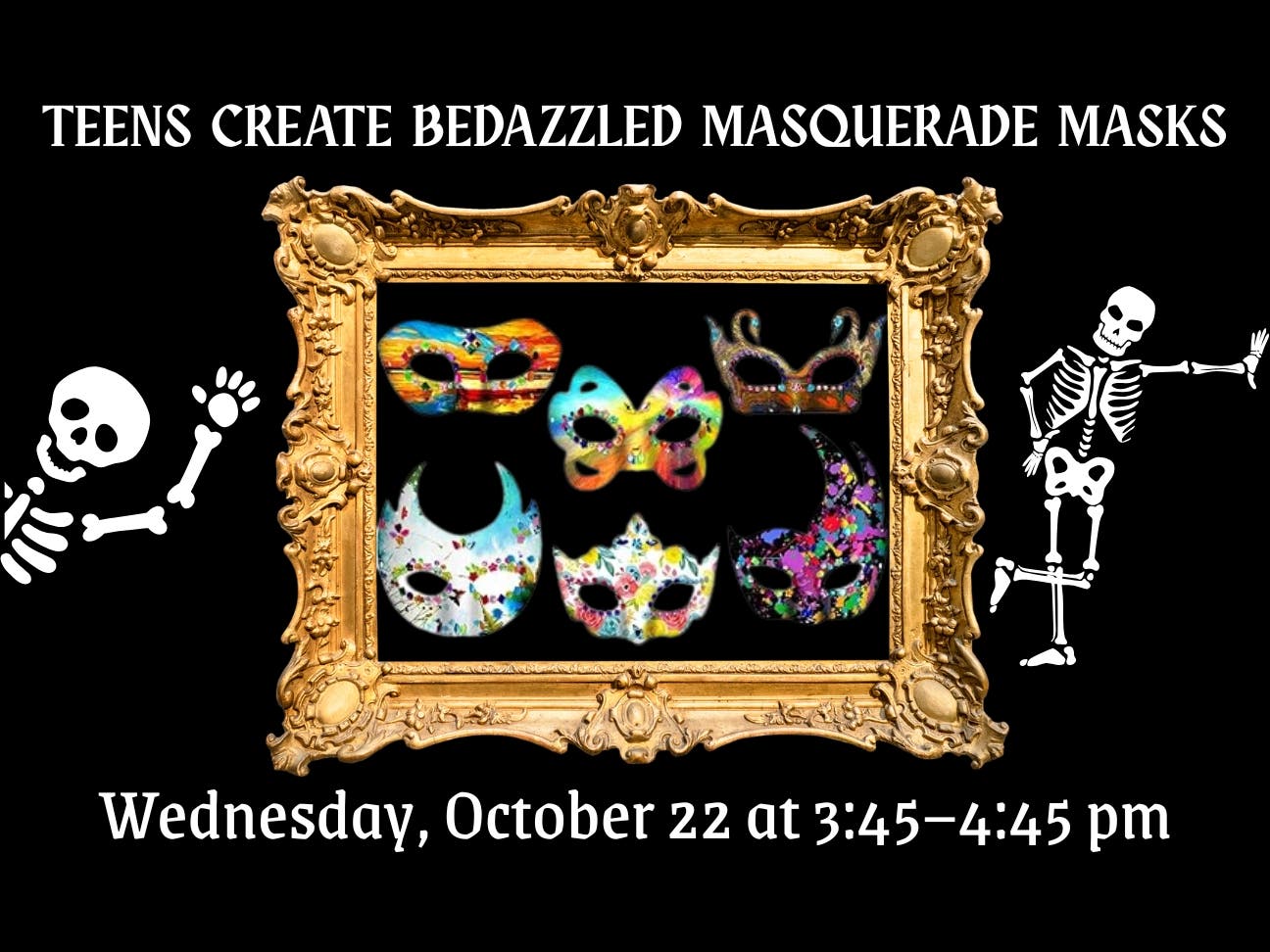 Oct 22 | Teens Create: Bedazzled Masquerade Mask | Yorktown, NY Patch