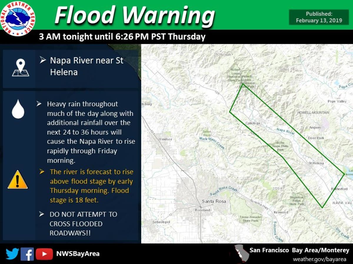 Flooding Of Napa River Forecasted By NWS | Napa Valley, CA Patch