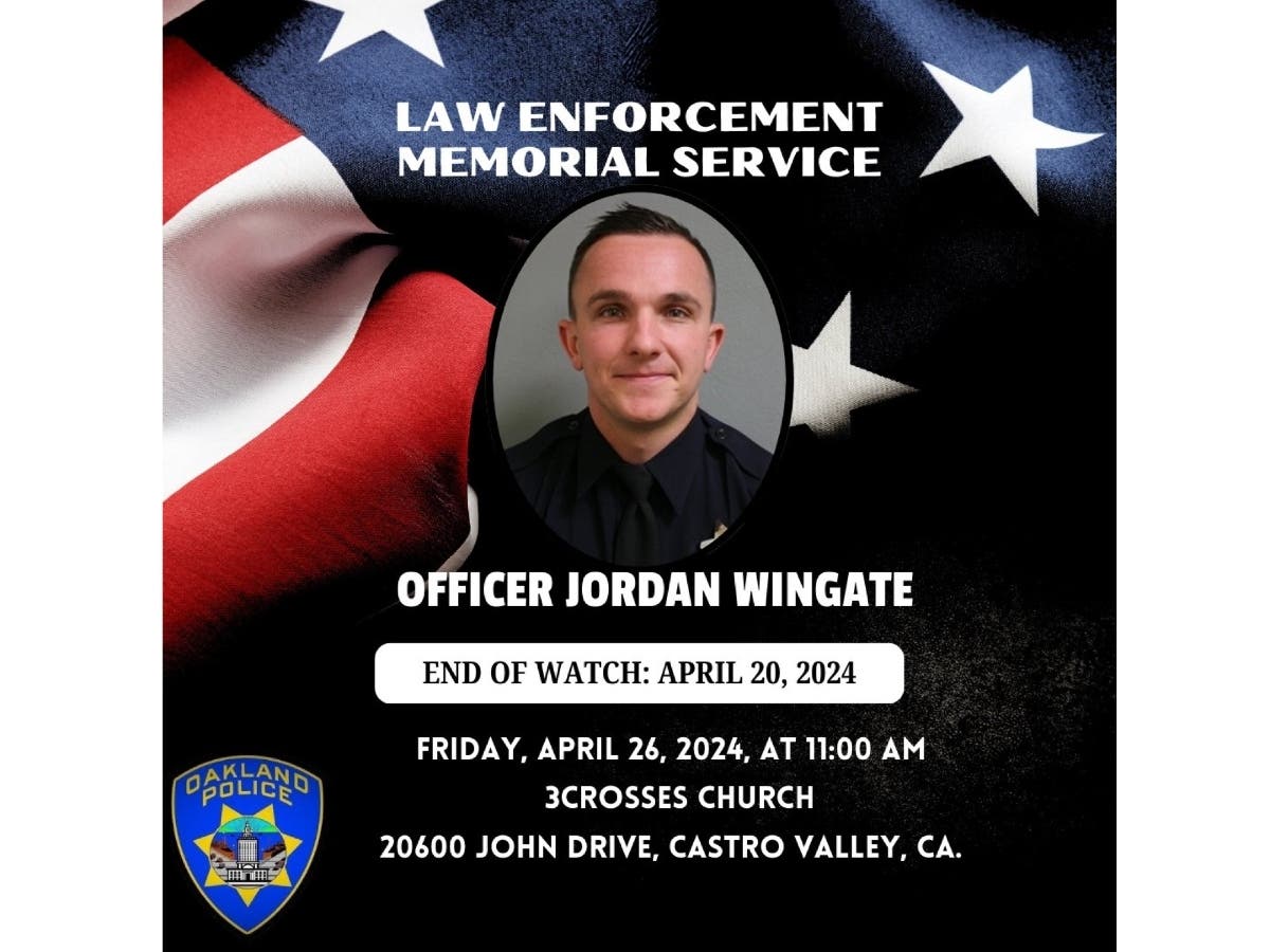Services Set For Fallen Officer Jordan Wingate, Contra Costa Resident ...