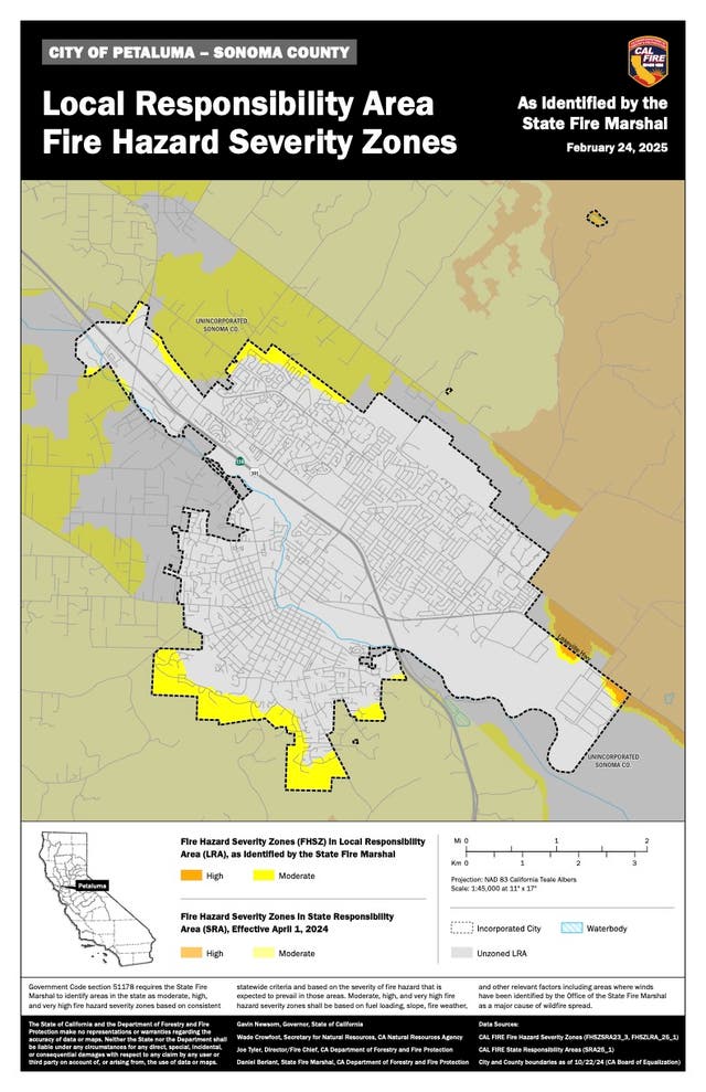 See Map Of Petaluma Fire Hazard Severity Zones | Petaluma, CA Patch