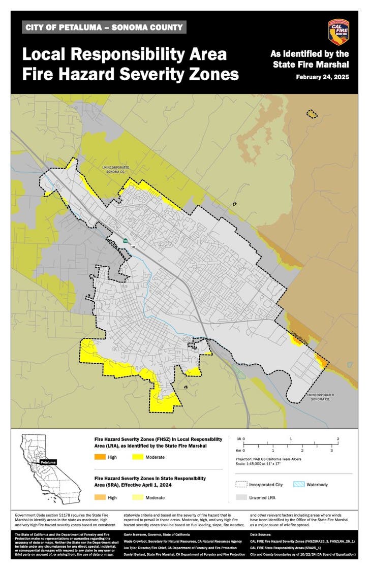 See Map Of Petaluma Fire Hazard Severity Zones | Petaluma, CA Patch