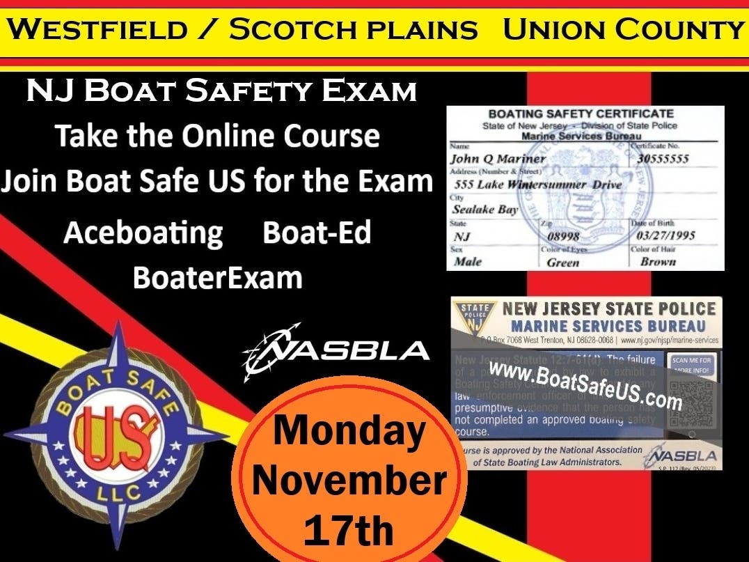 NJ Boat Safety Certificate Exams for the Online Course | Summit, NJ Patch