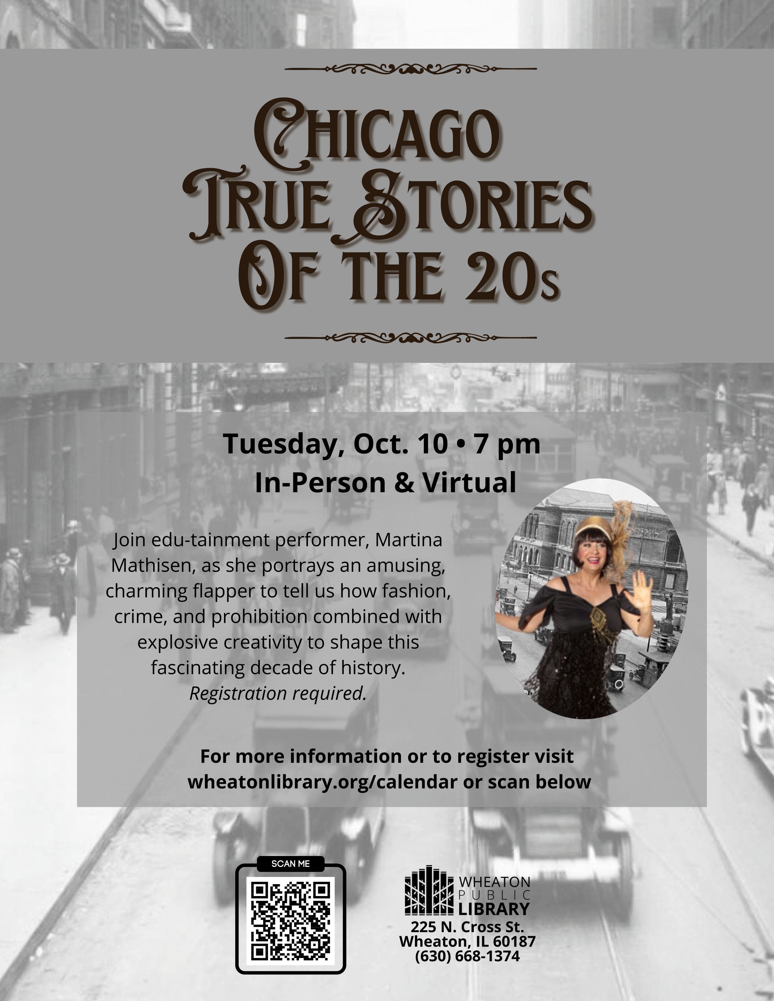 Oct 10 | Chicago True Stories of the 1920s | Wheaton, IL Patch