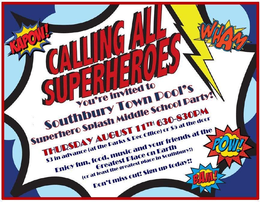 Middle School Pool Party in Southbury This Week | Southbury, CT Patch
