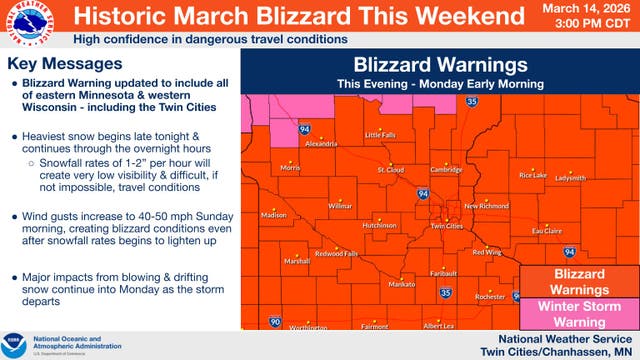 Blizzard Warnings Expand, Snow Estimates Rise In MN As 'Historic ...