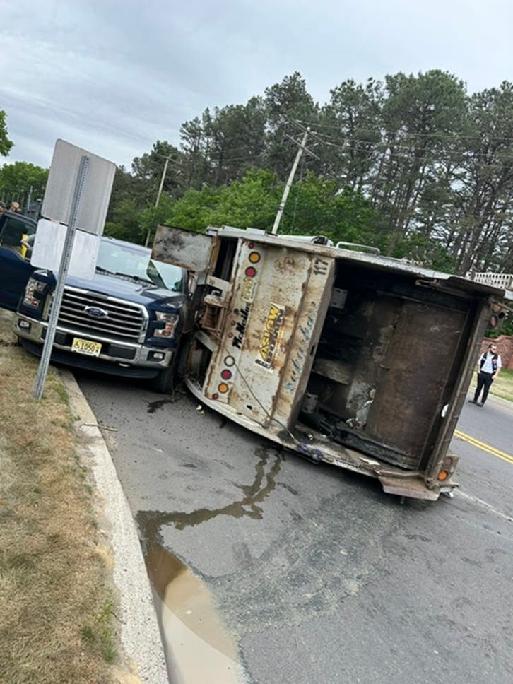 Garbage Truck Rolls Onto Pickup In Route 70 Crash In Manchester ...