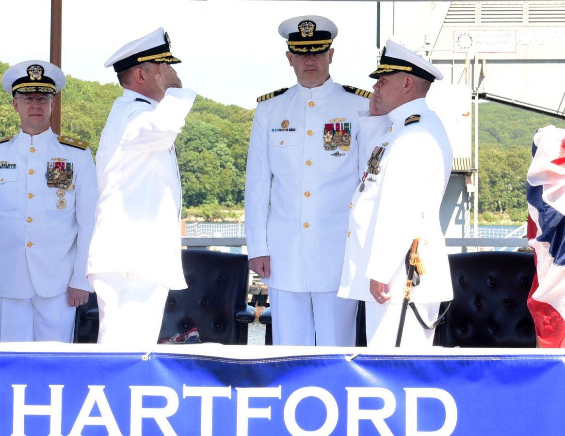 Navy Man with Milford Ties Assumes Control of USS Hartford Submarine ...