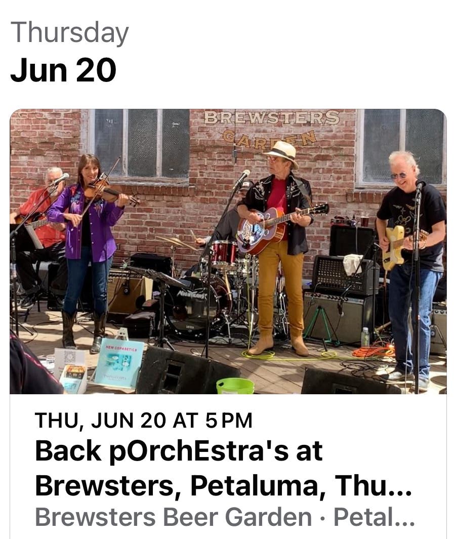Jun 20 | Back pOrchEstra: American Roots music at Brewsters Beer Garden ...