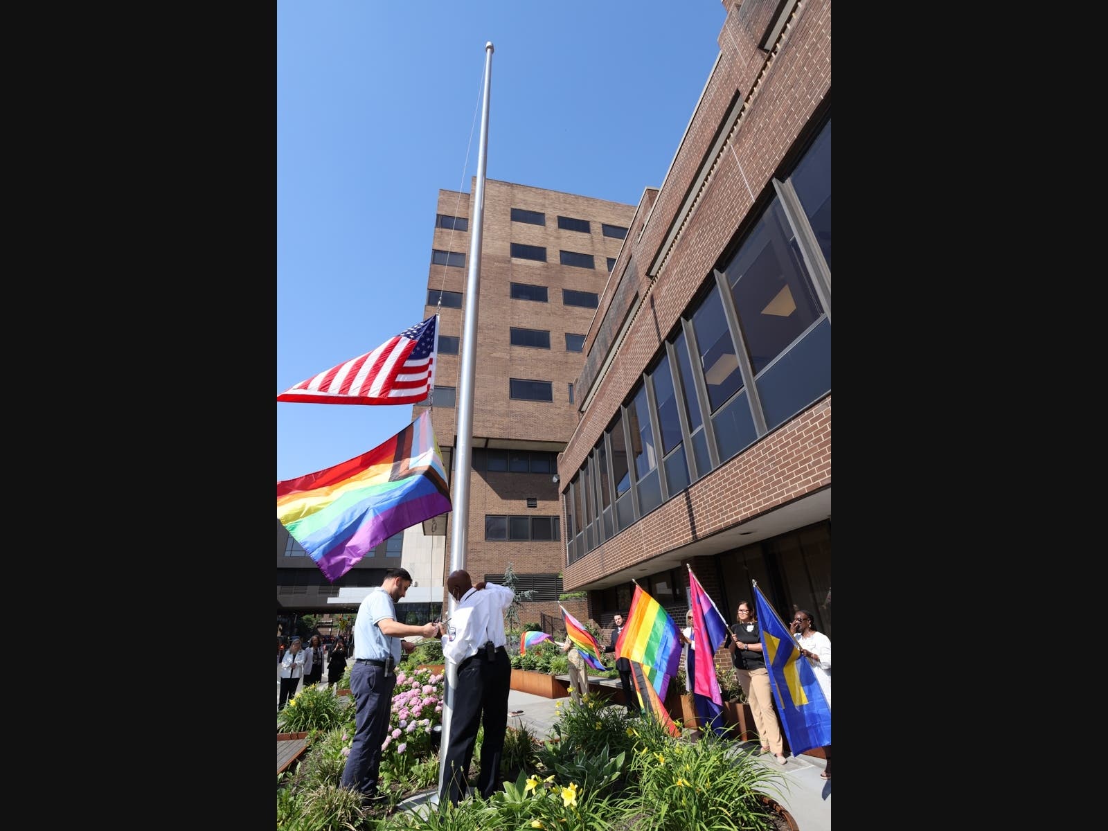 Newark Hospital Raises Flag For LGBTQ+ Pride Month | Newark, NJ Patch