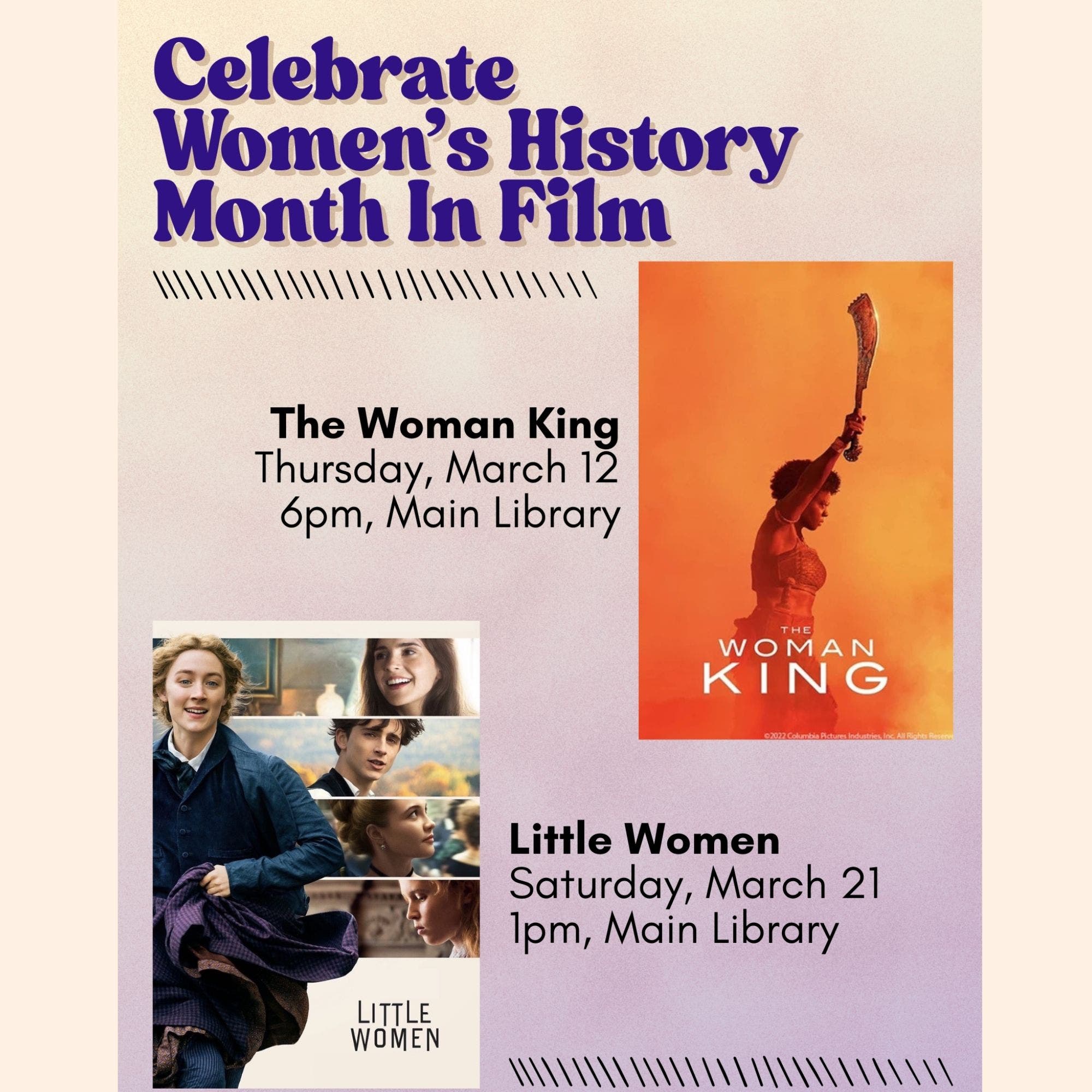 Mar 12 | Women's History Month Through Film | Woodbridge, NJ Patch