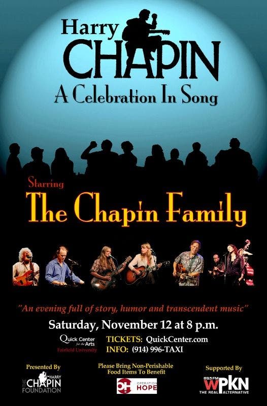 Chapin Family to Perform "Harry Chapin: A Celebration in Song" Concert ...