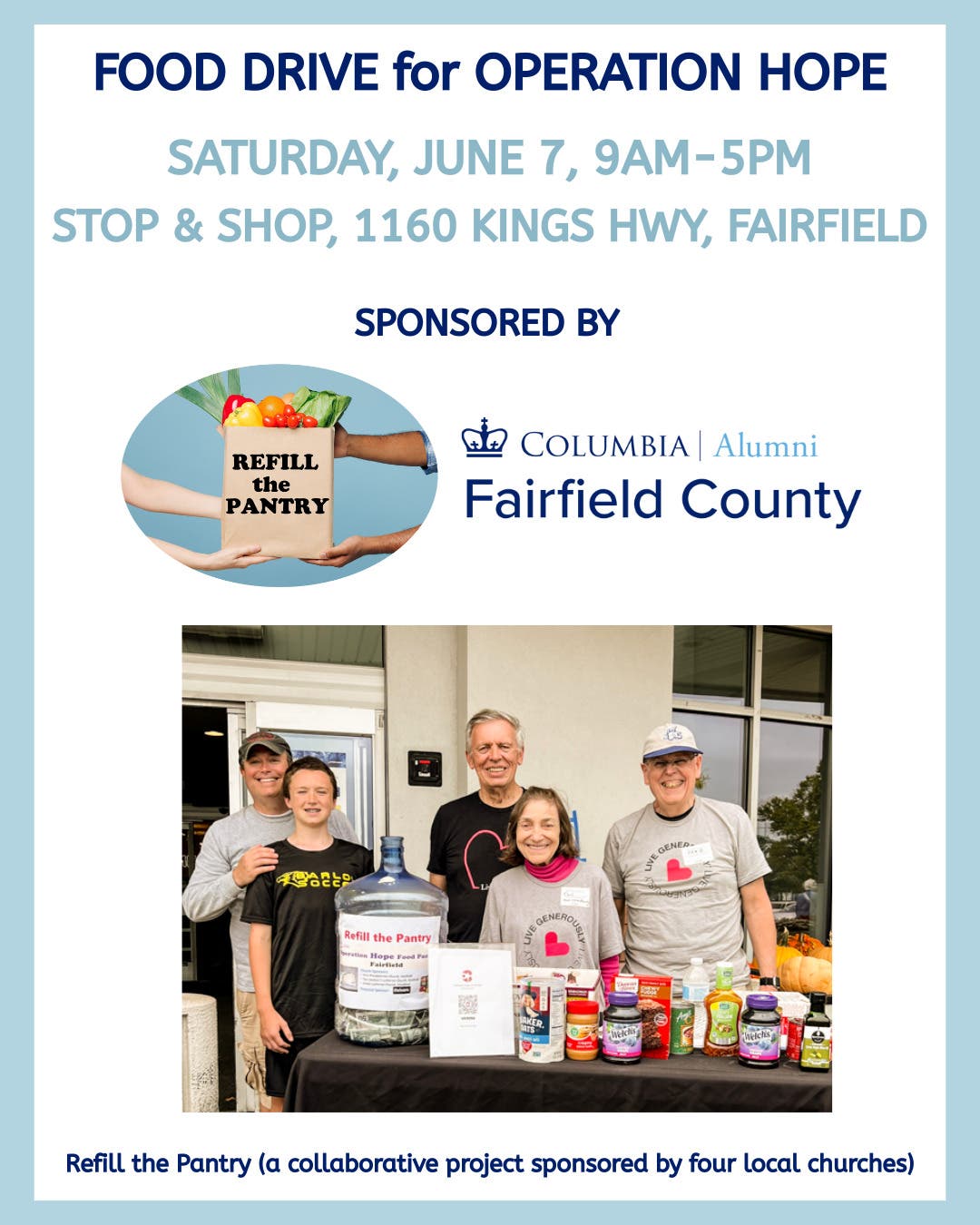 Jun 7 | Refill the Pantry for Operation Hope Food Drive | Fairfield, CT ...