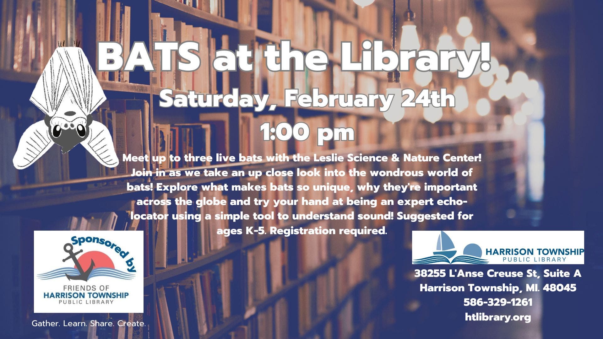 Feb 21 | Bats at the Library | Clinton Township, MI Patch