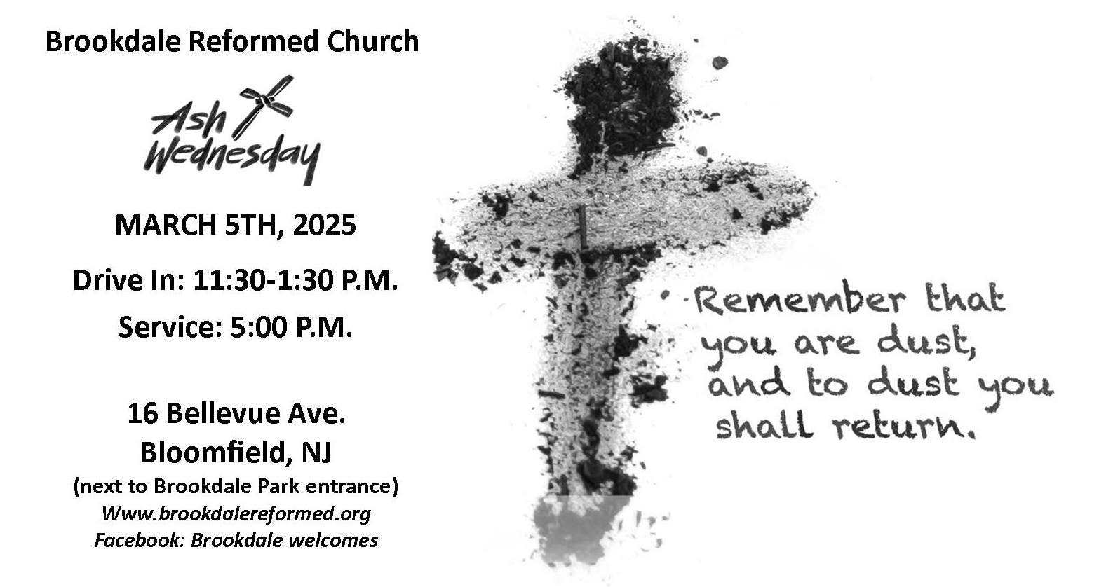 Mar 5 | Ash Wednesday Drive in | Bloomfield, NJ Patch