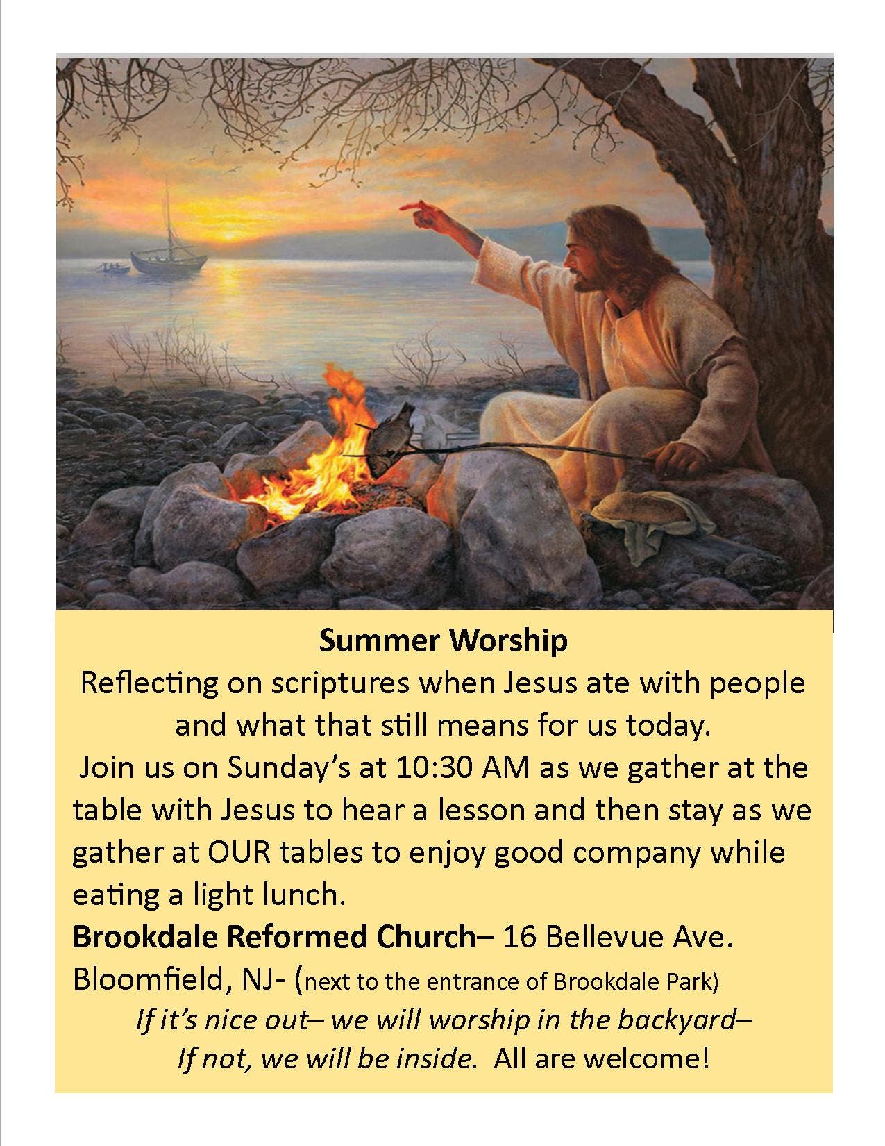 Aug 31 | Eat with Jesus at his table | Bloomfield, NJ Patch