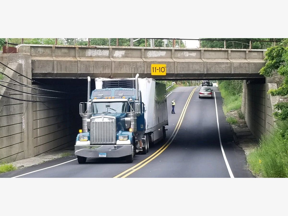 Deans Lane Closed: Tractor Trailer Stuck Under Bridge | South Brunswick ...
