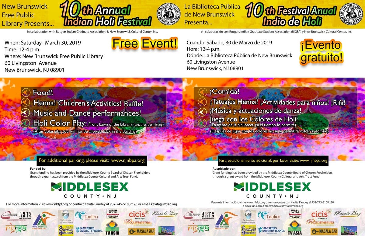 Celebrate Holi At New Brunswick Library March 30 | New Brunswick, NJ Patch