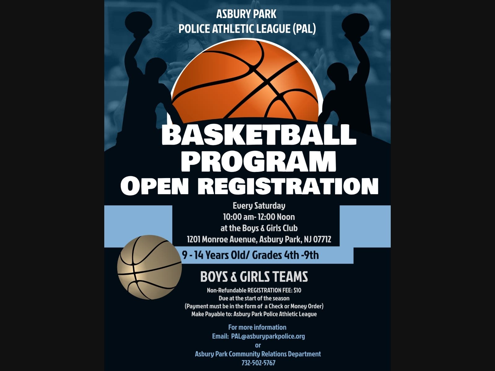 Kids And Teens: Join The Asbury Park PAL Basketball, Boxing Programs ...