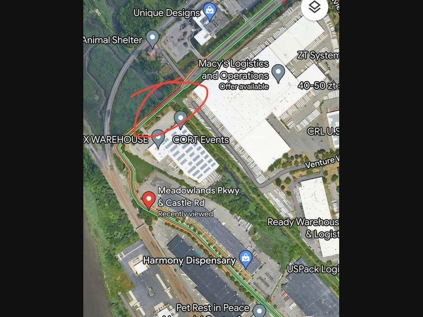 Hole In Road Closes Meadowlands Pkwy./Castle Road Connection | Secaucus ...