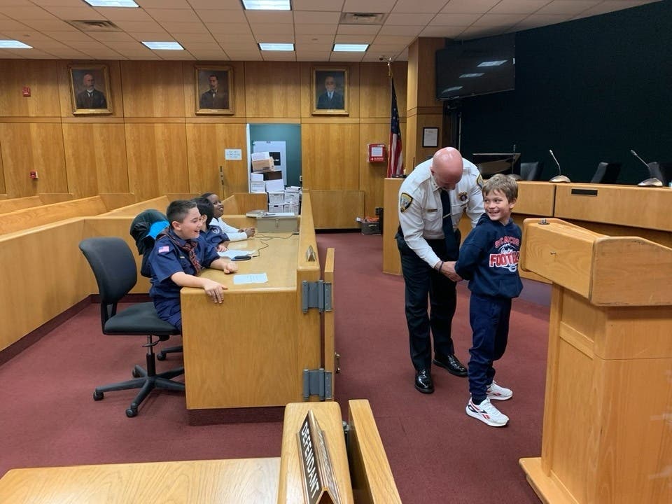 Secaucus Police Chief Holds Mock Press Conference With Cub Scouts ...