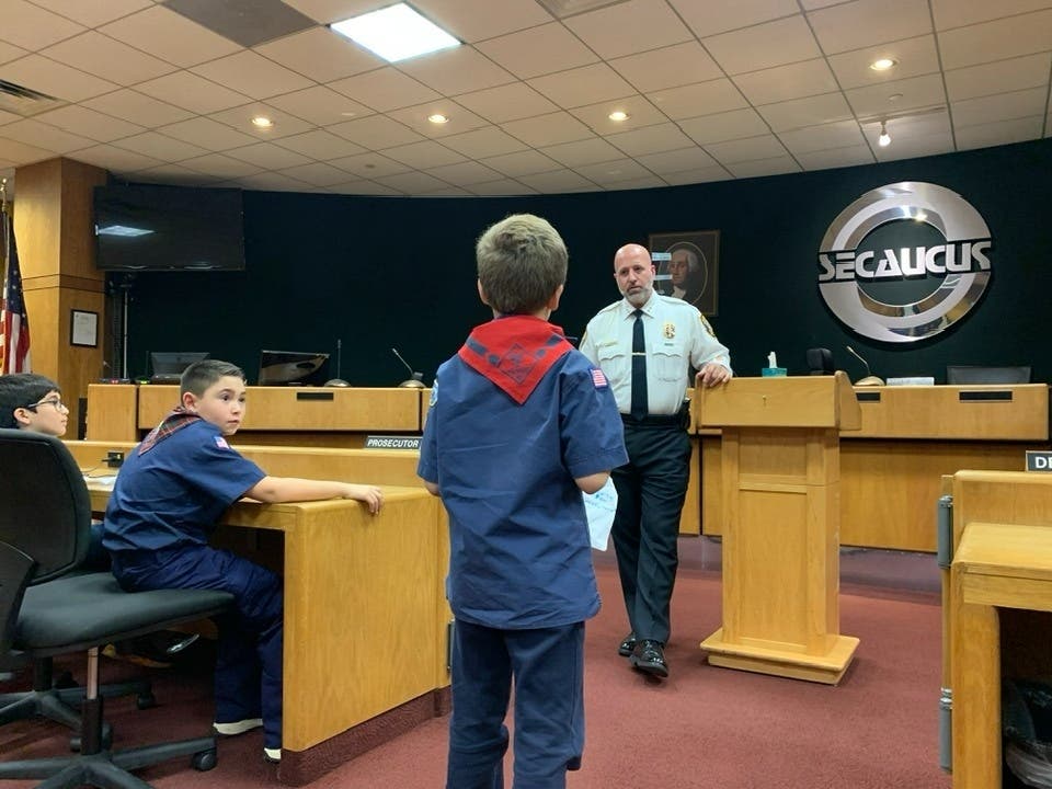 Secaucus Police Chief Holds Mock Press Conference With Cub Scouts ...