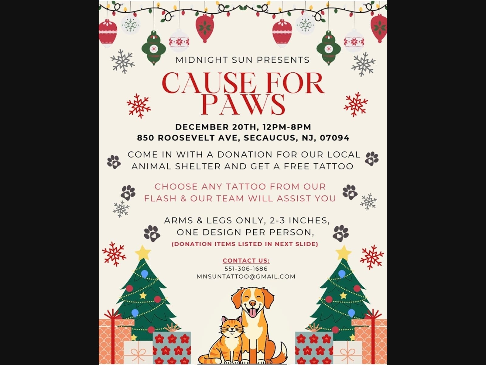 Midnight Sun Tattoo Parlor Holds Fundraiser For Secaucus Animal Shelter ...