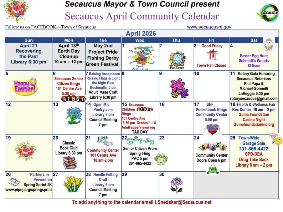 All The April Events In Secaucus | Secaucus, NJ Patch
