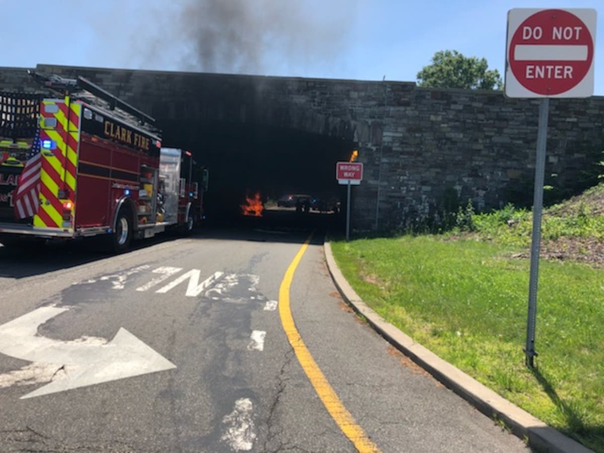 Car Fire Closes Parkway Circle In Clark | Clark, NJ Patch