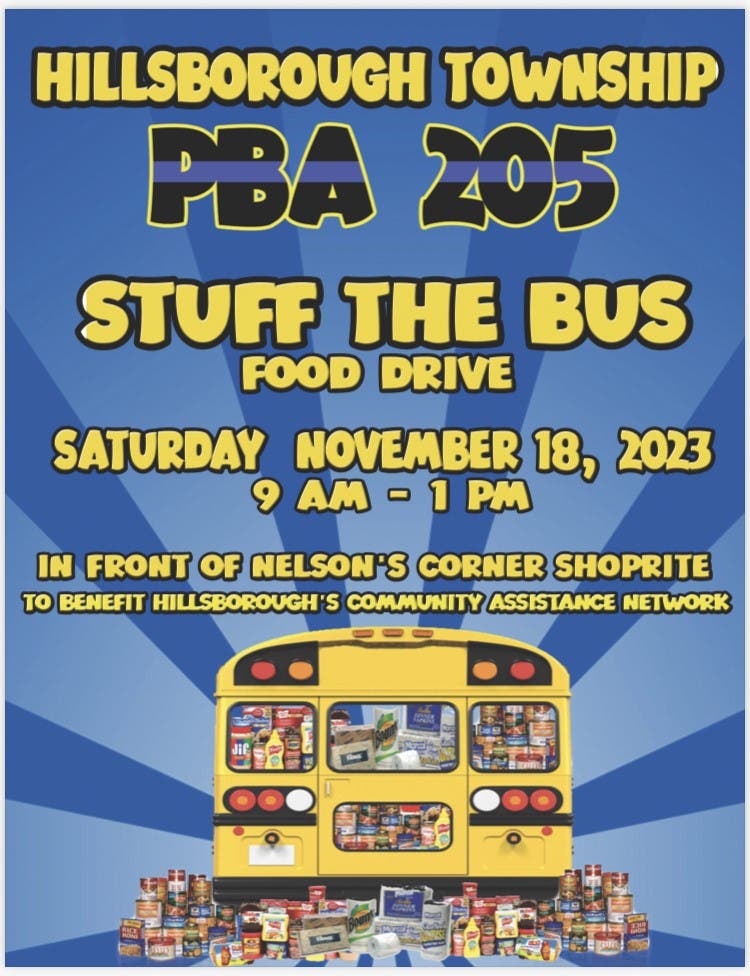 Hillsborough PBA's Stuff The Bus 2023 Collect Food For Local Families ...