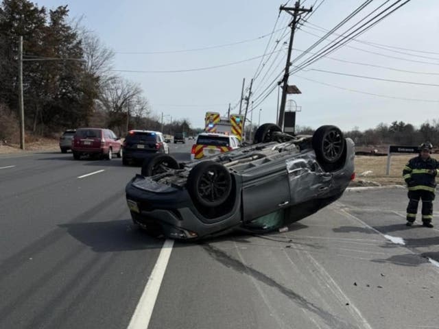 Driver Cuts Across Route 22, Overturns In Bridgewater: Police ...