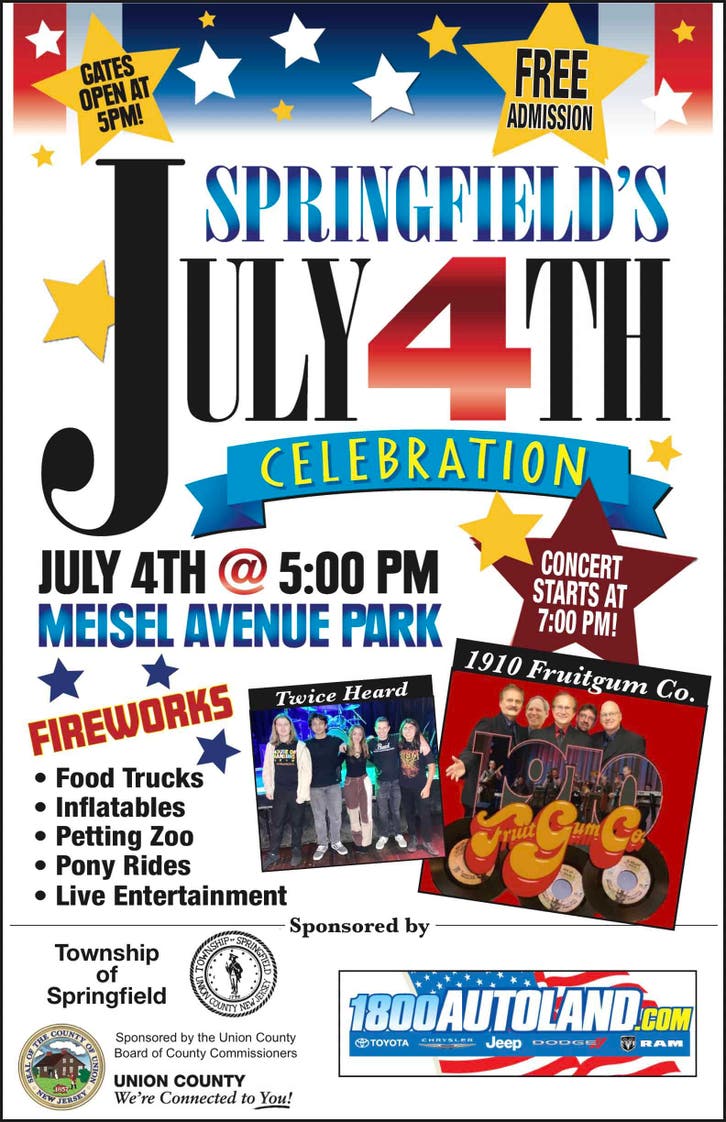 Jul 4 | Springfield's July 4th Celebration 2025 | Springfield, NJ Patch