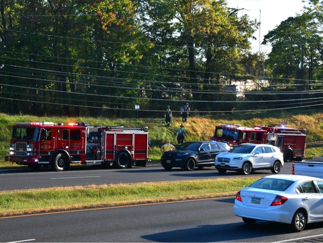 Firefighters Battle Brush Fire Near Train Tracks, Route 202 In ...
