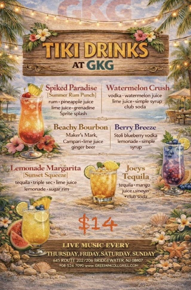 Tiki Bar, Outdoor Patio Brings Live Music, New Menu To Green Knoll ...