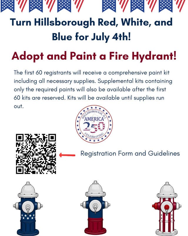 Hillsborough Launches Patriotic Fire Hydrant Painting Program Ahead Of ...