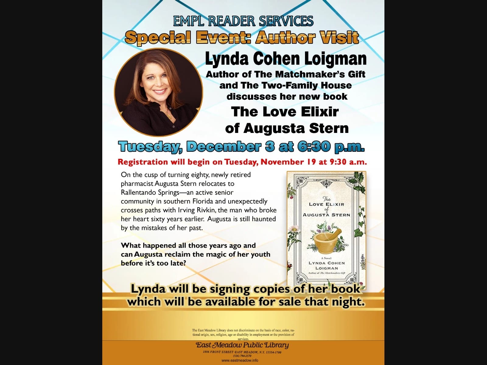 Meet the Author: Lynda Cohen Loigman | East Meadow, NY Patch