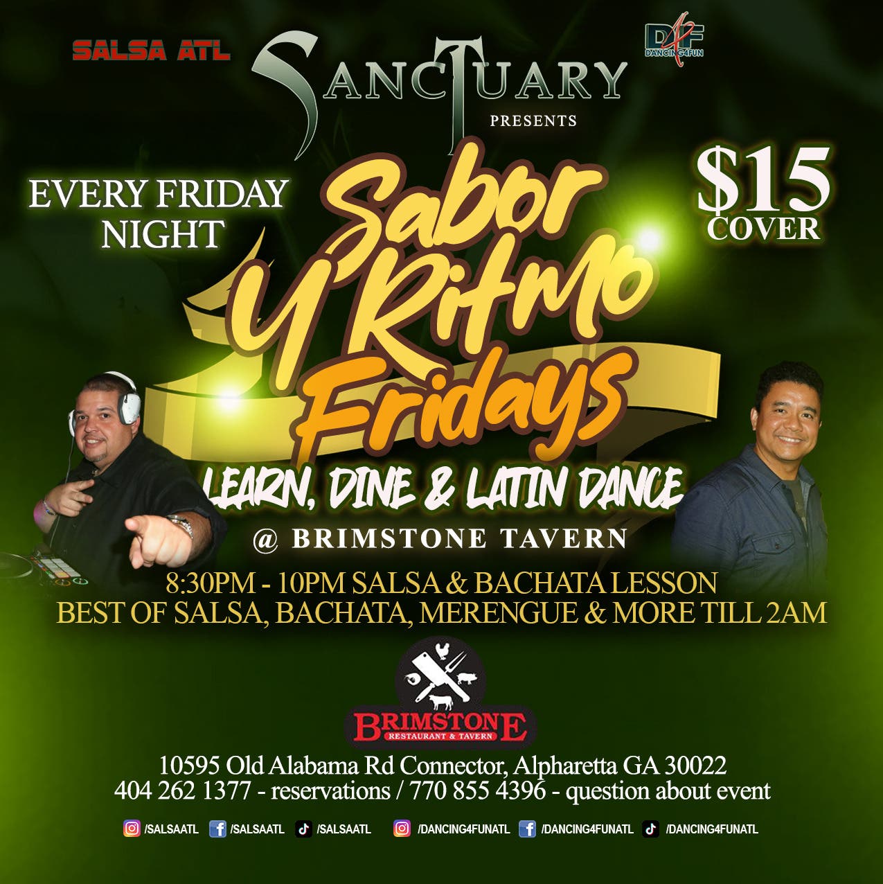 Mar 20 | Fri Latin NIght Atlanta @ Brimstone Tavern Alpharetta GA ...