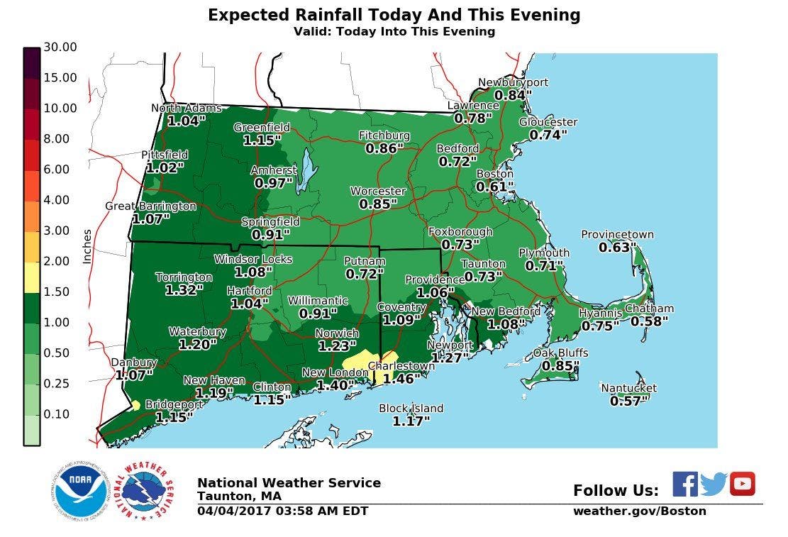 Massachusetts Weather Forecast: Heavy Rains Could Bring Minor Flooding ...