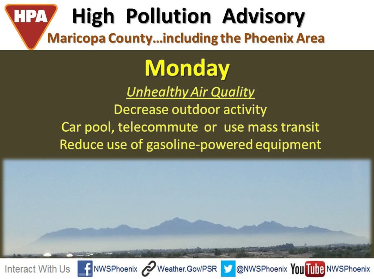 Phoenix Weather: High Pollution Advisory In Effect For Maricopa ...