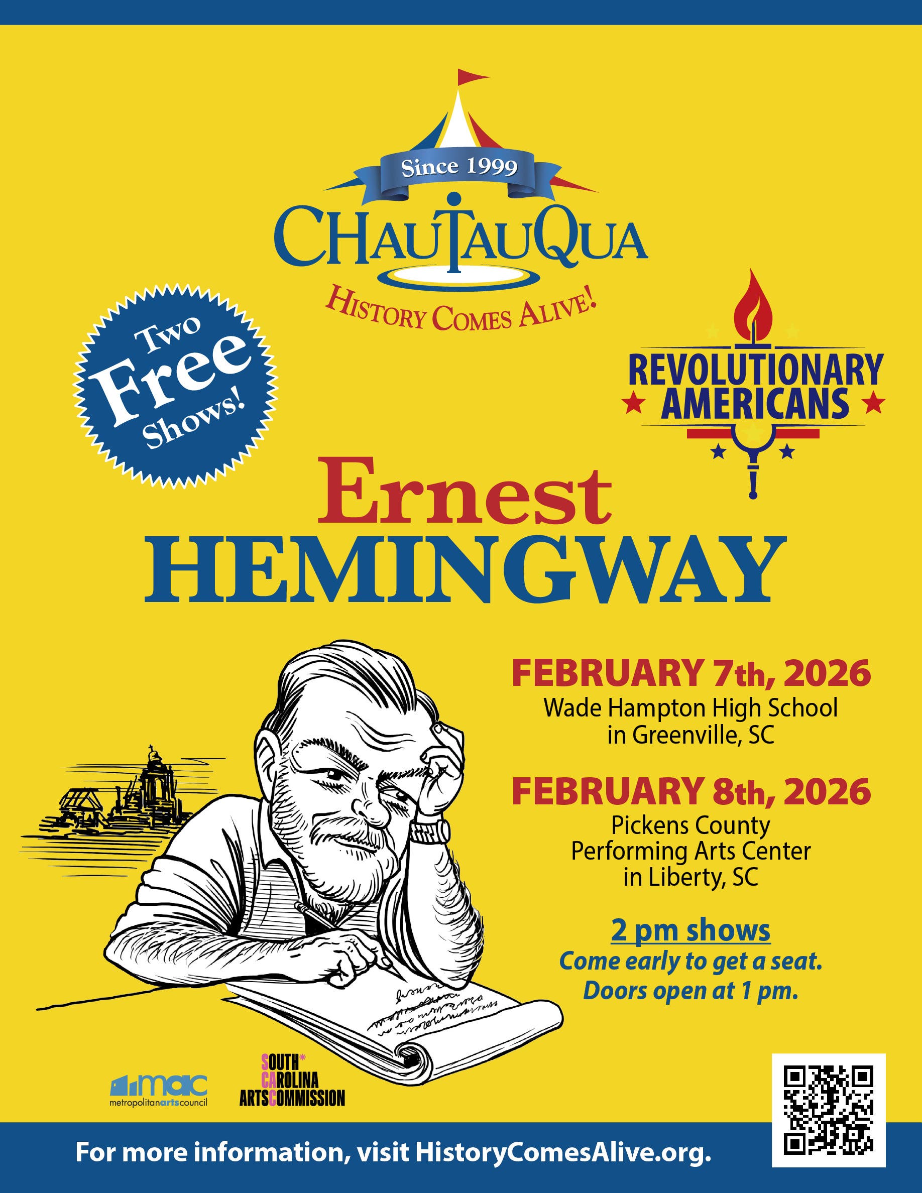 Feb 8 | Ernest Hemingway portrayed by John Dennis Anderson | Liberty ...