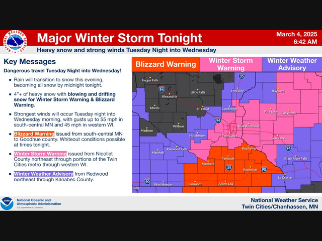 Major Winter Storm To Slam Twin Cities Tonight: MN Weather ...