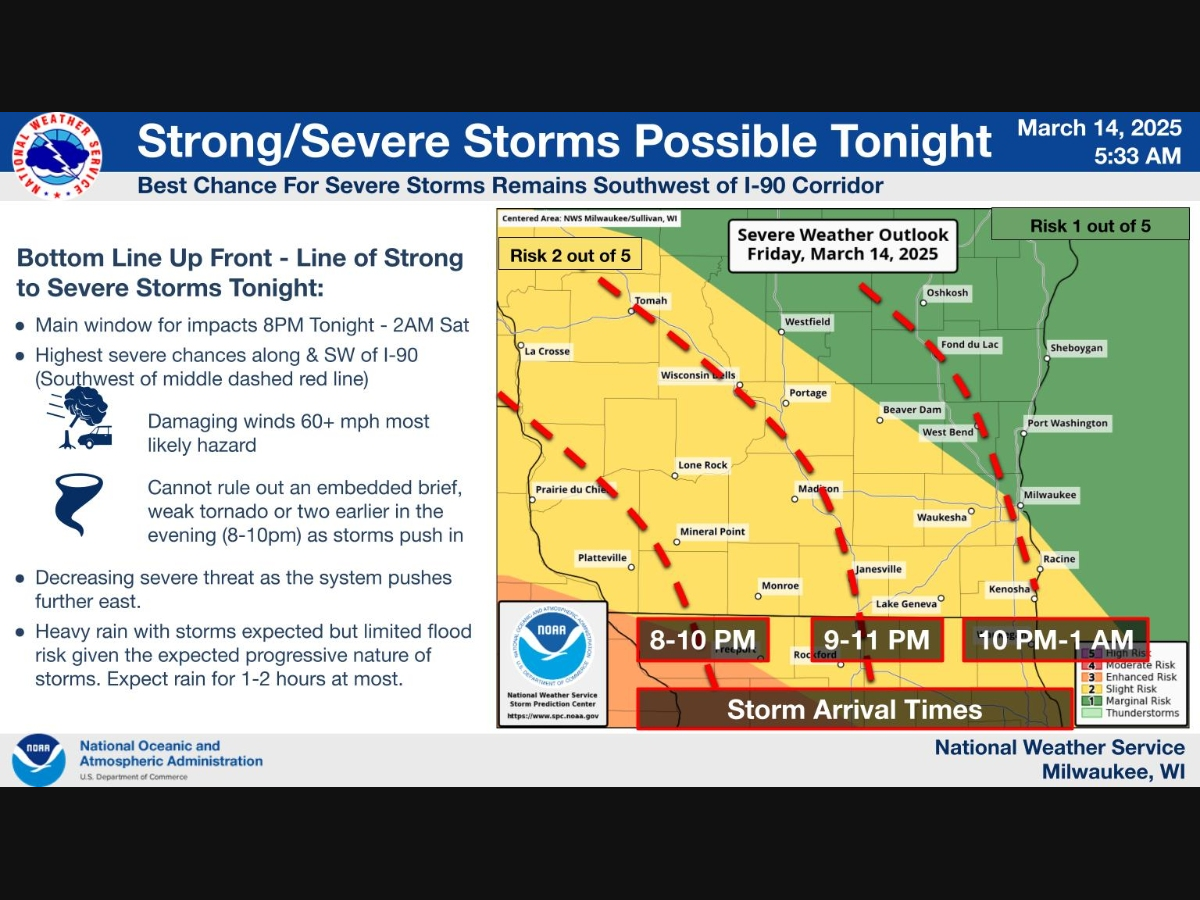 Severe Storms, Damaging Winds Expected Friday: WI Weather | Milwaukee ...