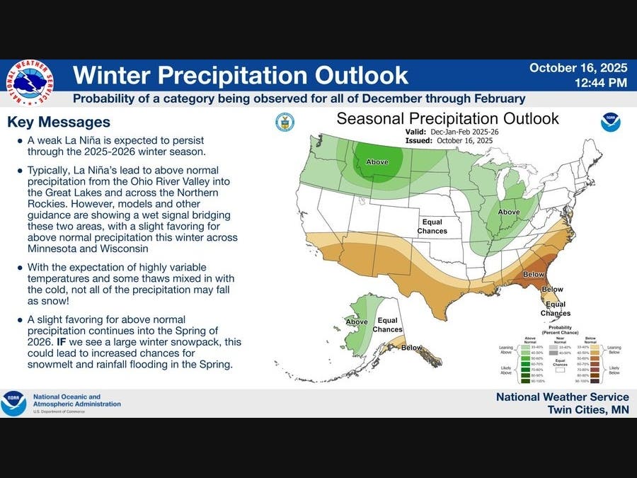 NOAA: Cold, Snowy La Niña Winter Will Hit Parts Of WI Hard | Milwaukee ...